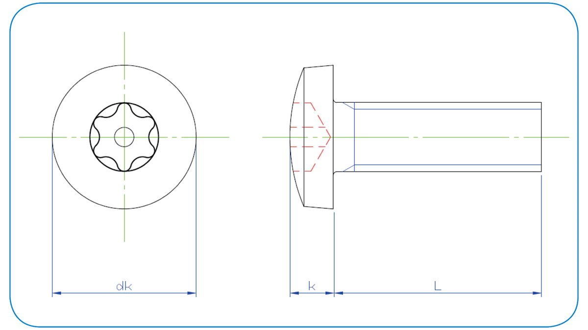 PIN-6LOBE Binding Machine Screws Steel / Zinc 3Cr. Plated | 310Tamper ...